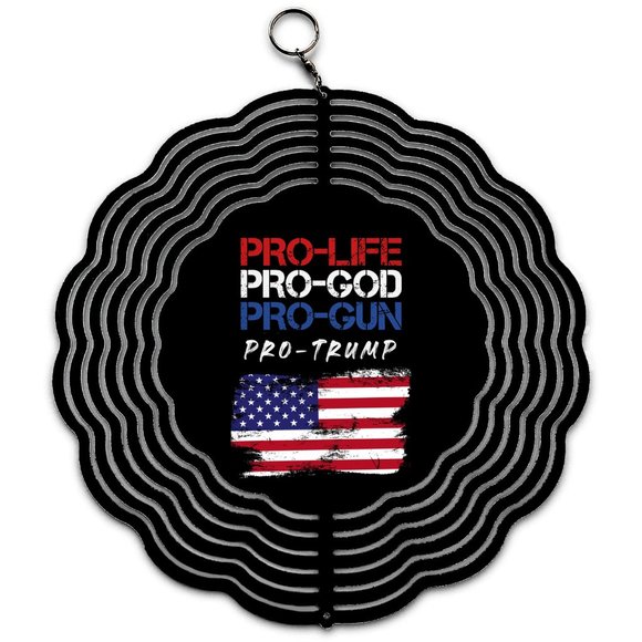 Design | Trump Pro Life Pro God Pro Gun Usa Flag Pro Trump Wind Spinner ...